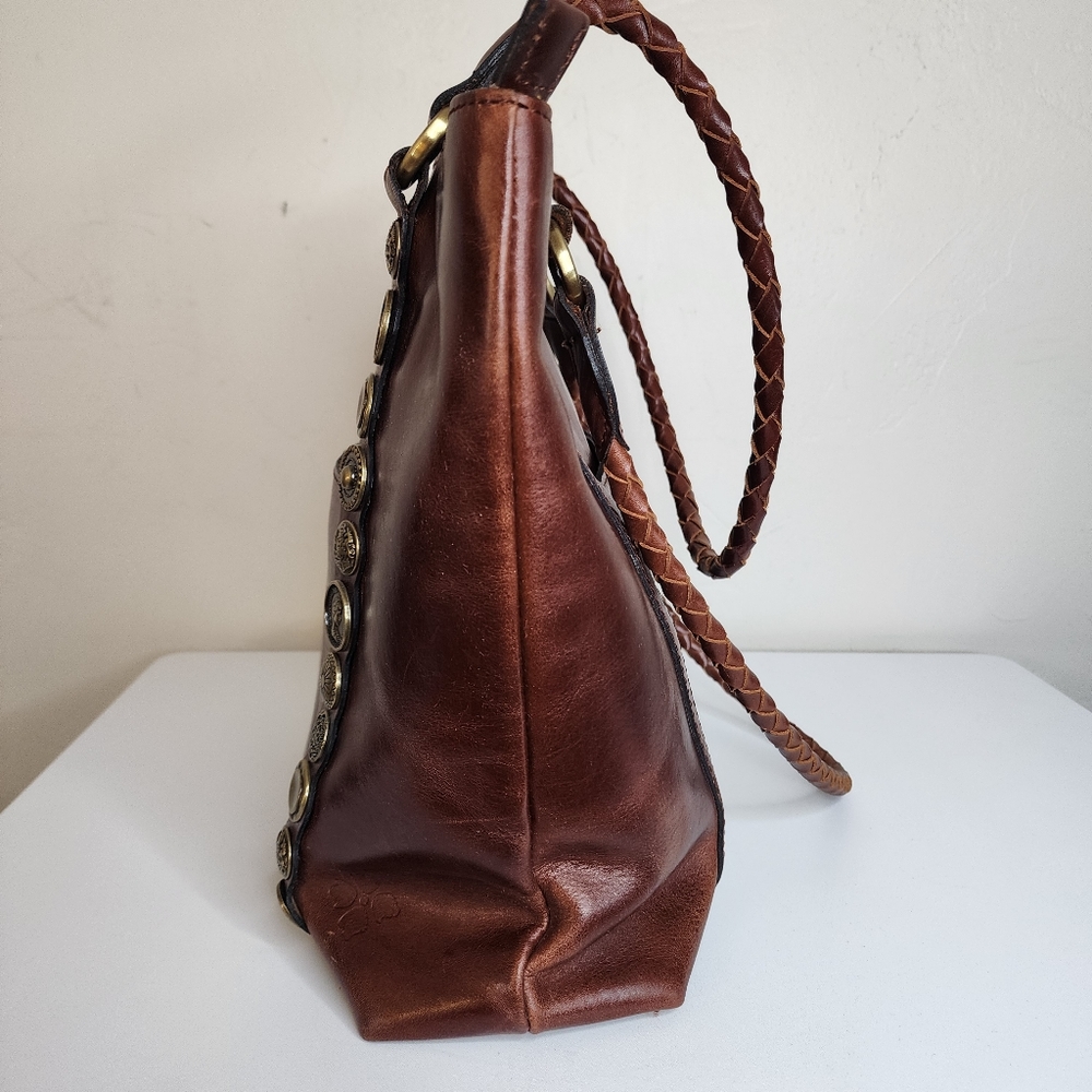 Patricia Nash Renaissance Rena Leather Coin Tote - Gem